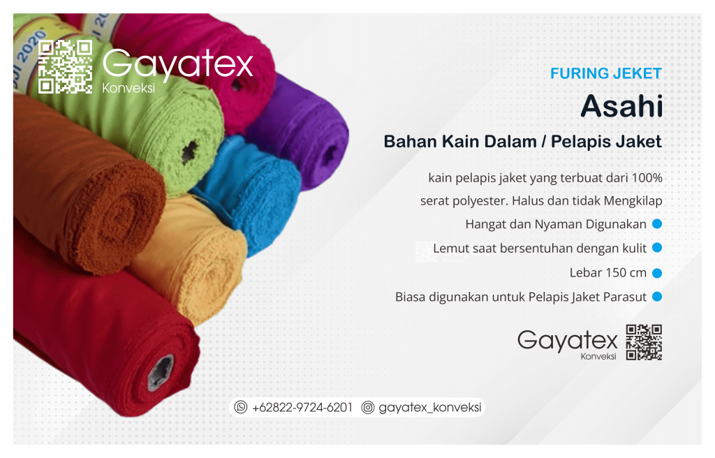 9 Jenis Kain untuk Furing Jaket Terbaik - Gayatex Konveksi